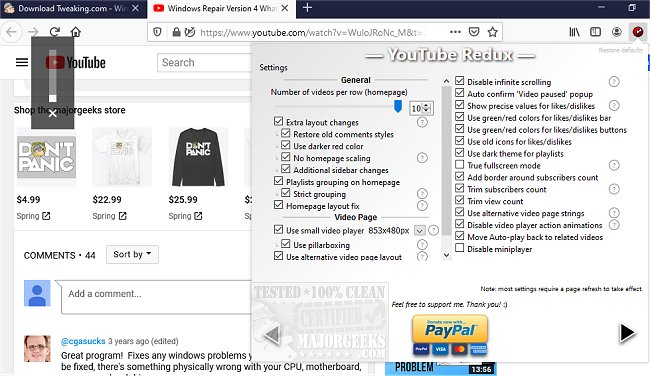 Download YouTube Redux for Chrome and Firefox - MajorGeeks