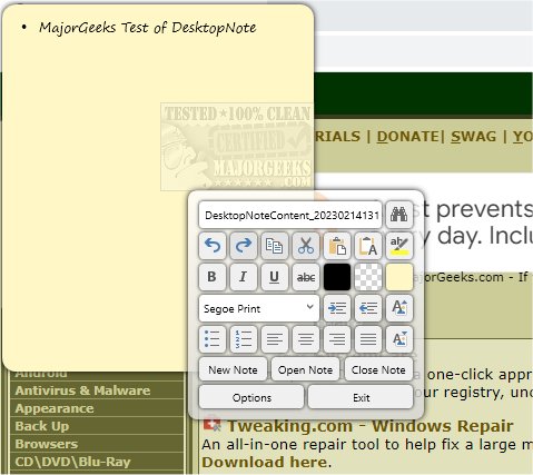 Download DesktopNote - MajorGeeks
