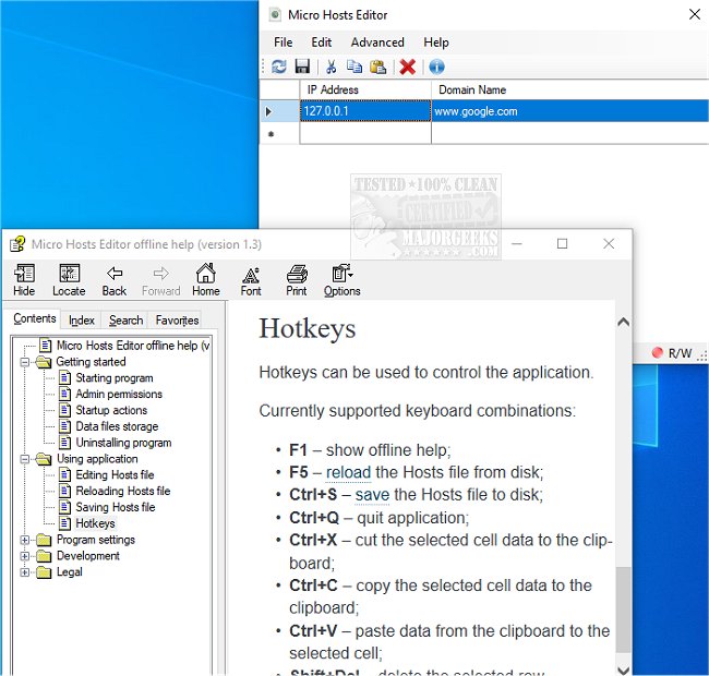 Download Micro Hosts Editor - MajorGeeks