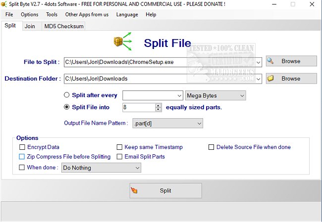 Download Split Byte Majorgeeks