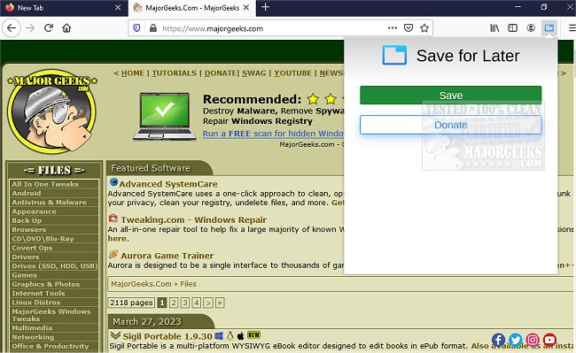 Download Save for Later (Chrome and Firefox) - MajorGeeks