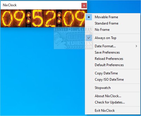 Download NixClock - MajorGeeks