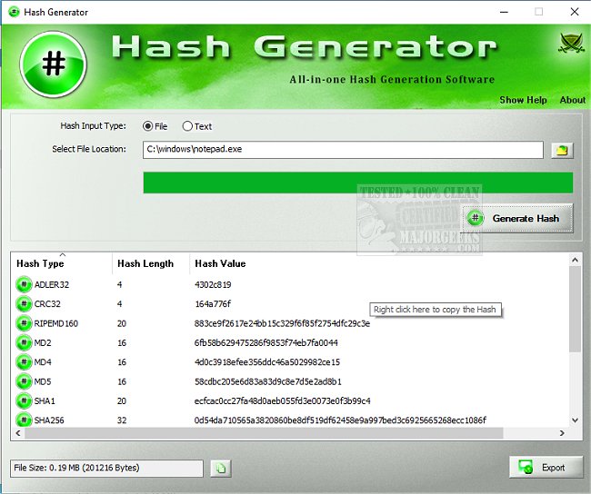 Download Hash Generator - MajorGeeks Download Hash Generator - MajorGeeks