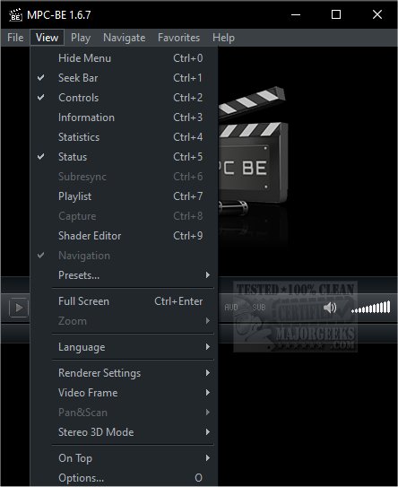 Download Media Player Classic Black Edition (MPC-BE) Portable - MajorGeeks
