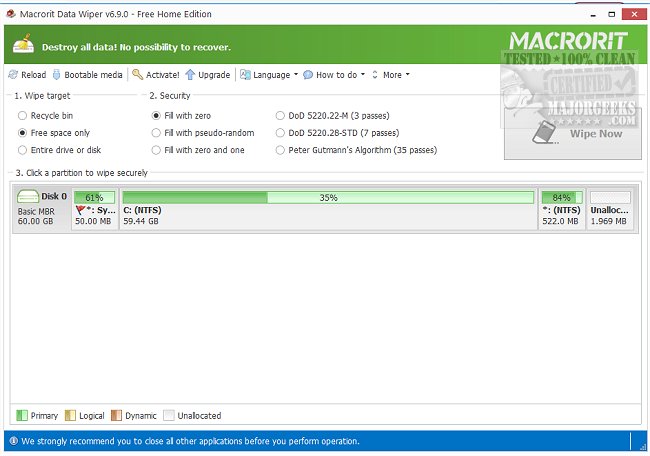 Download Macrorit Data Wiper - MajorGeeks