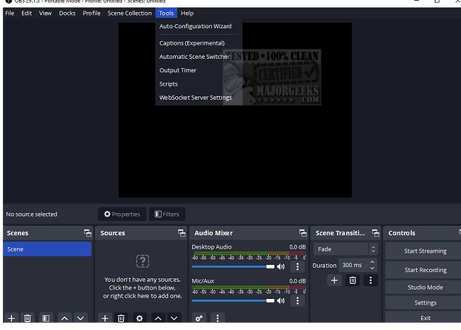 Download Open Broadcaster (OBS Studio) Portable - MajorGeeks