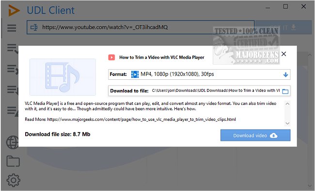 Download UDL Client - MajorGeeks