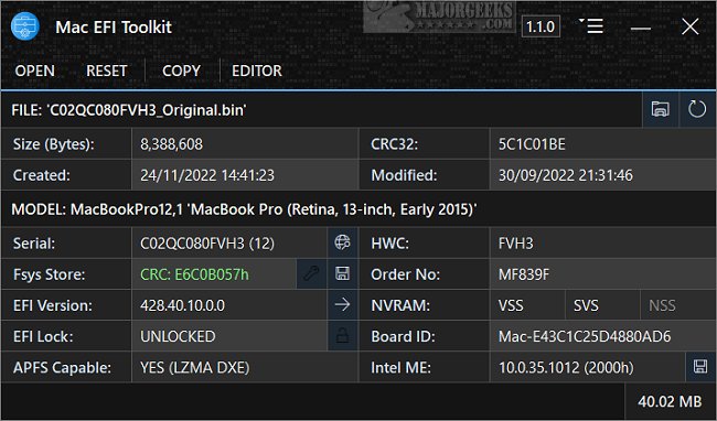 Download Mac EFI Toolkit - MajorGeeks