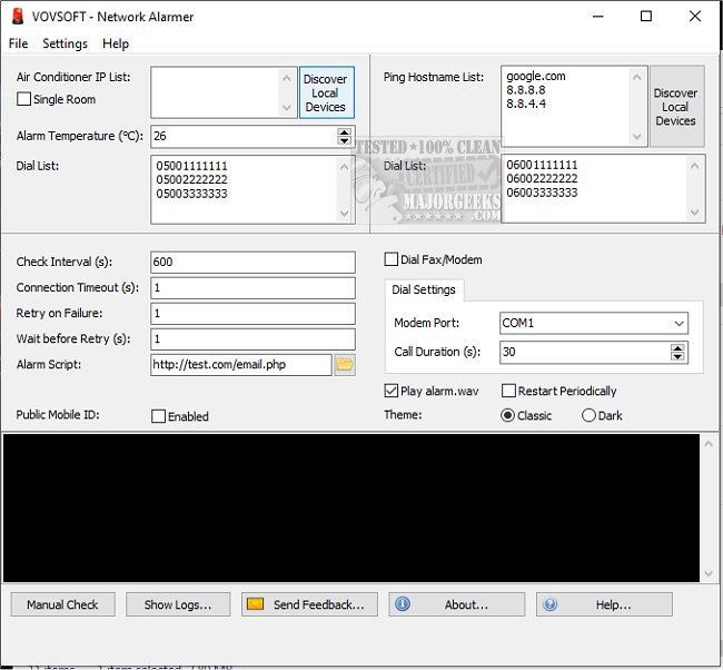 Download VOVSOFT Network Alarmer - MajorGeeks