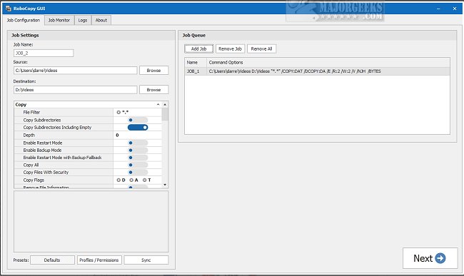 Download RoboCopy GUI - MajorGeeks