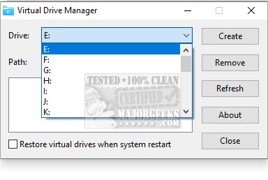 Download Virtual Drive Manager - MajorGeeks