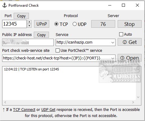 Download PortforwardCheck - MajorGeeks