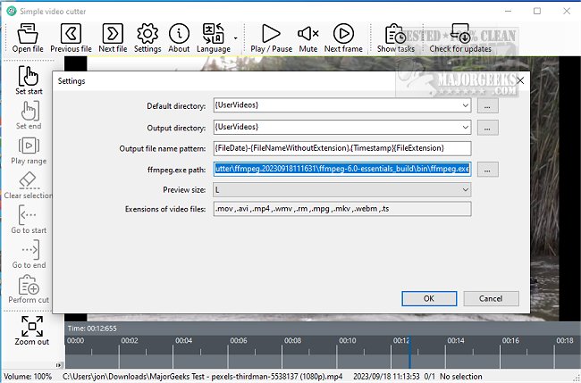Download Simple Video Cutter - MajorGeeks