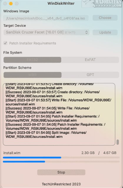 Download WinDiskWriter - MajorGeeks