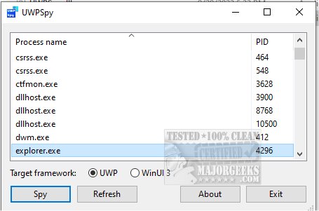 Download UWPSpy - MajorGeeks
