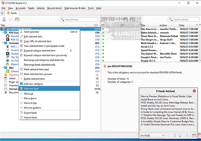 Download RSS Guard - MajorGeeks