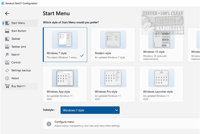 Download Start11 - MajorGeeks