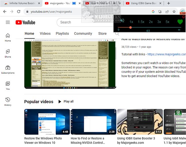 Download Infinite Volume Booster for Chrome 1.2.6 - MajorGeeks