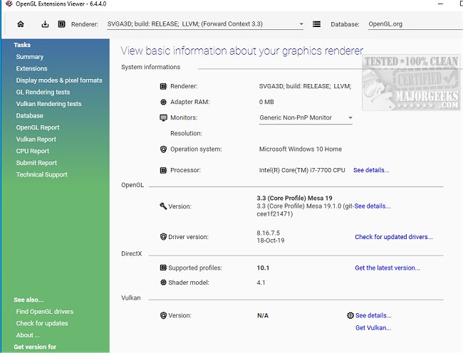 Download GLview (formerly OpenGL Extensions Viewer) - MajorGeeks