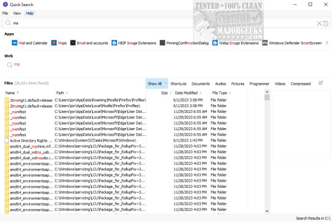 Download Glarysoft Quick Search - MajorGeeks