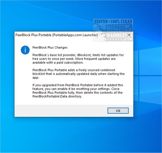 Download PeerBlock Portable - MajorGeeks