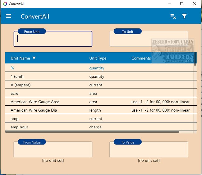 Download ConvertAll - MajorGeeks