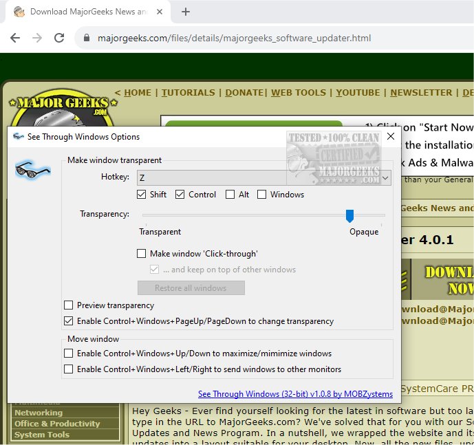 Download See Through Windows - MajorGeeks Download See Through Windows - MajorGeeks