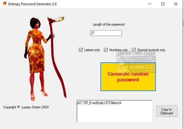 Download Entropy Random Password Generator Majorgeeks
