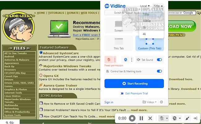Download Vidline Screen Recorder - MajorGeeks
