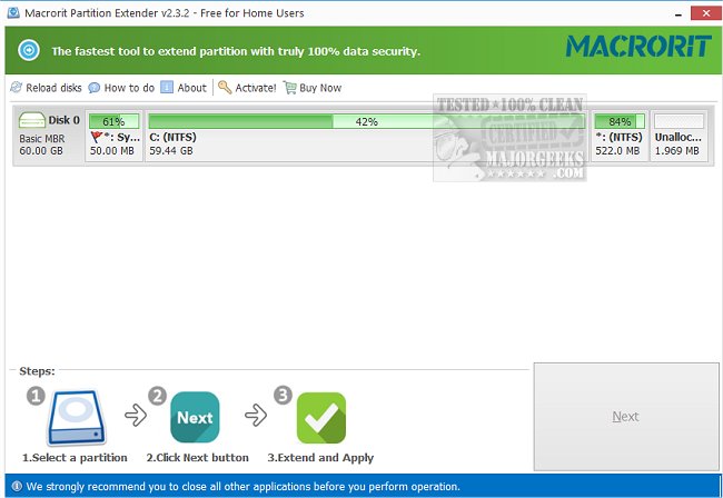 Download Macrorit Partition Extender Free Edition - MajorGeeks