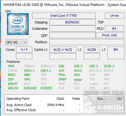 Download HWiNFO - MajorGeeks