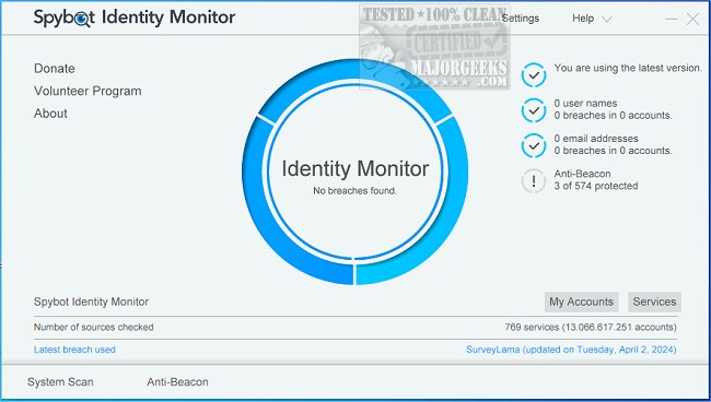 Download Spybot Identity Monitor - MajorGeeks