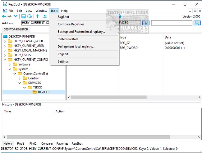 Download RegCool - MajorGeeks