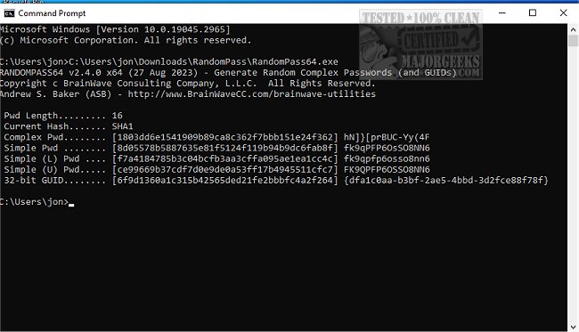 Download RandomPass - MajorGeeks