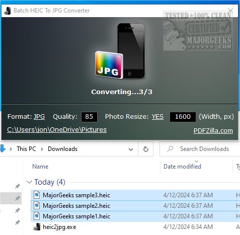 Download Batch HEIC to JPG Converter - MajorGeeks
