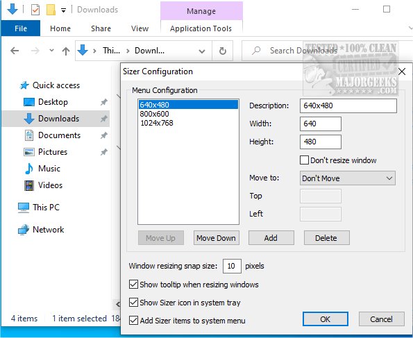 Download Sizer - MajorGeeks