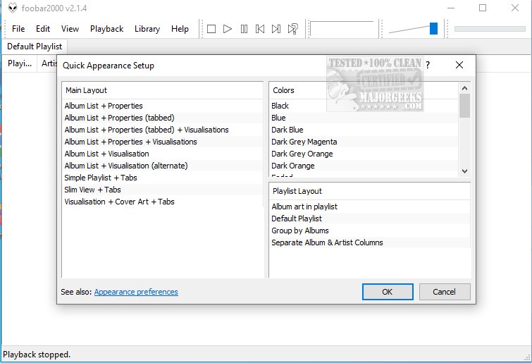 Download fb2kPortable (foobar2000) - MajorGeeks