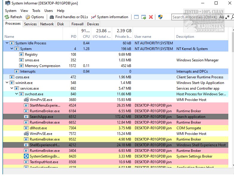 Download System Informer - MajorGeeks