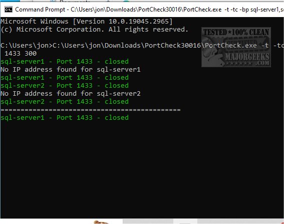 Download PortCheck - MajorGeeks