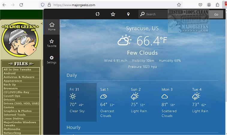 Download Weather for Chrome and Firefox - MajorGeeks