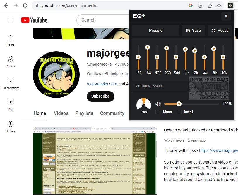 Download Equalizer Plus for Chrome - MajorGeeks