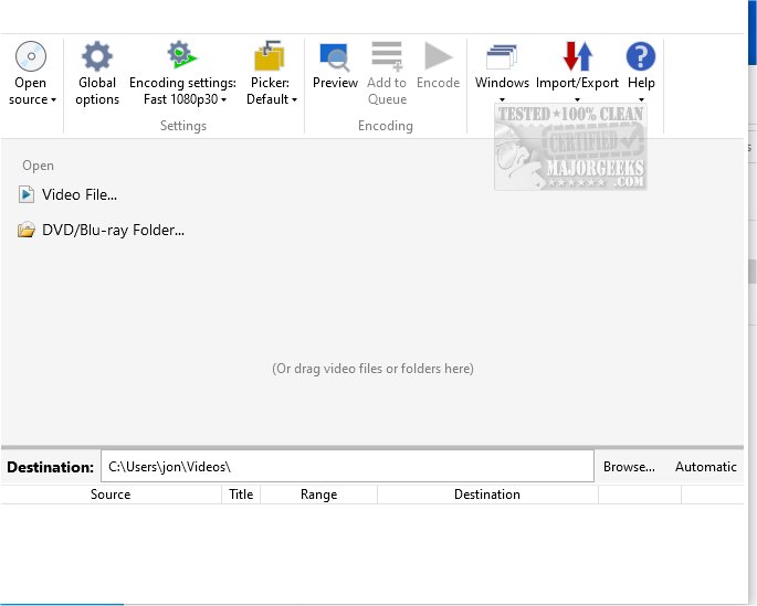 Download VidCoder Portable - MajorGeeks