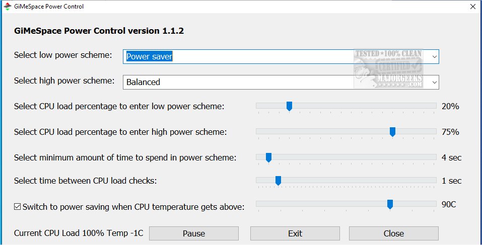 Download GiMeSpace Power Control - MajorGeeks