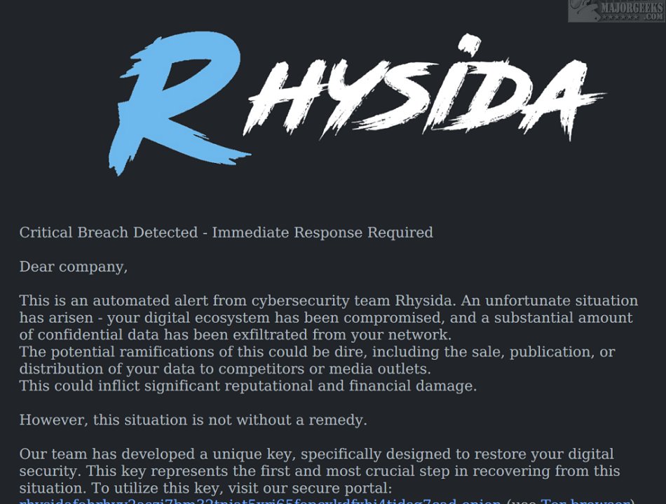 Download Avast Decryption Tool for Rhysida - MajorGeeks