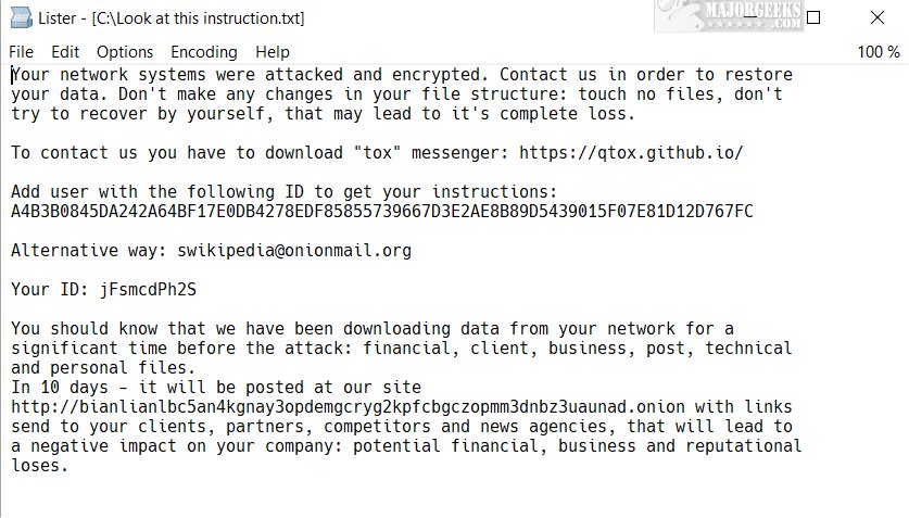 Download Avast Decryption Tool for BianLian - MajorGeeks