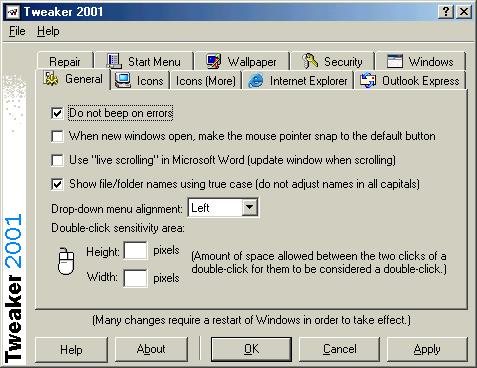 Download Tweaker 2001 - MajorGeeks