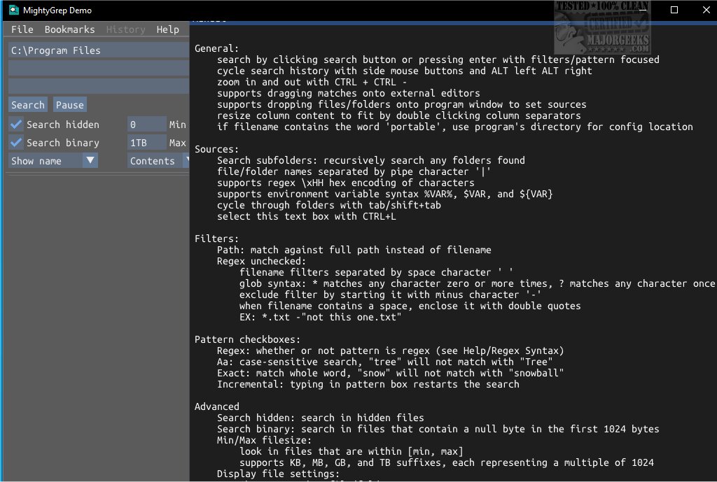 Download MightyGrep - MajorGeeks