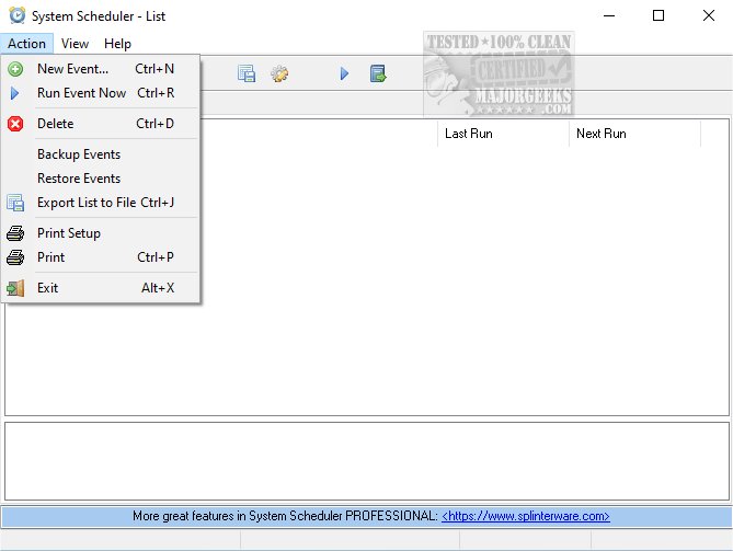 Download System Scheduler - MajorGeeks
