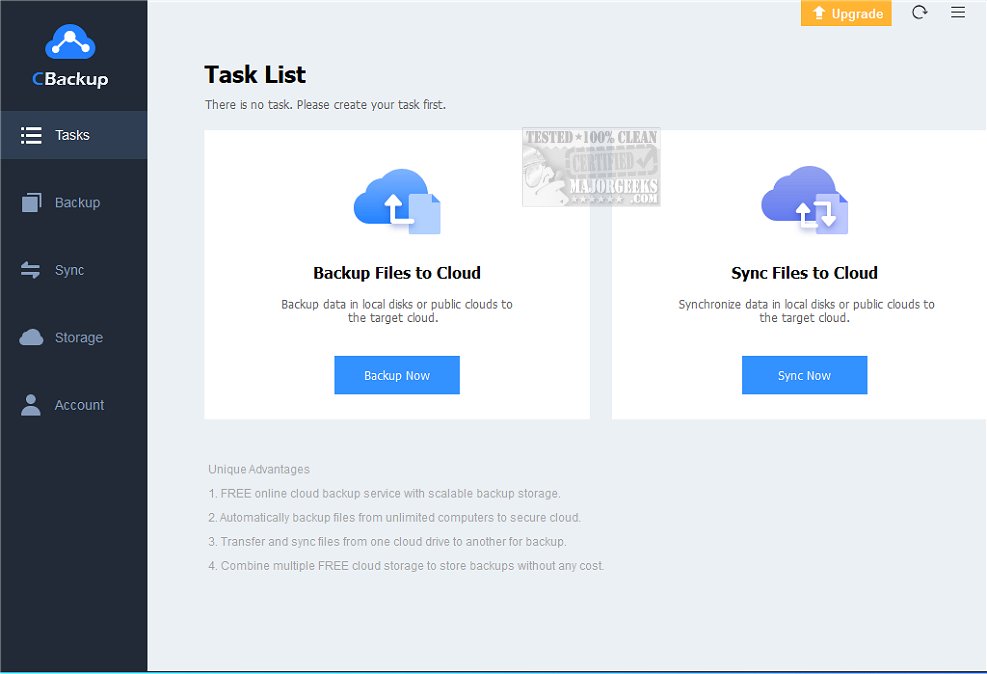 Download CBackup - MajorGeeks