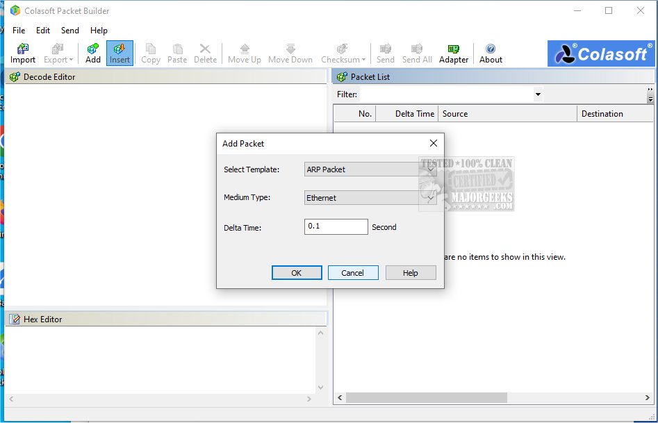 Download Colasoft Packet Builder - MajorGeeks